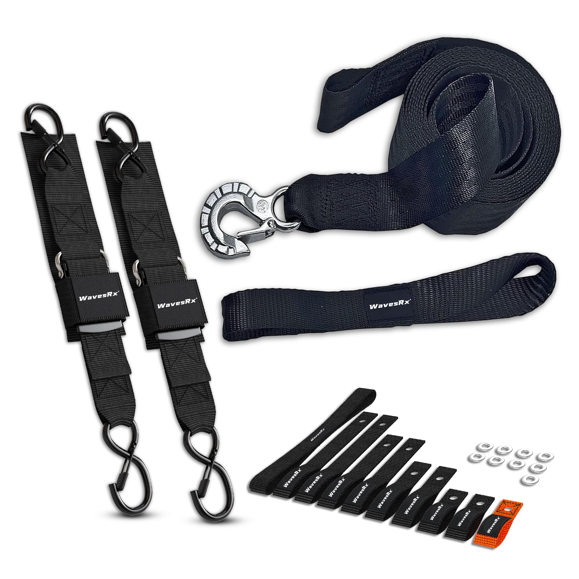Soft Loop Cleats, Winch Strap, Tie-Down Straps Set – WavesRx